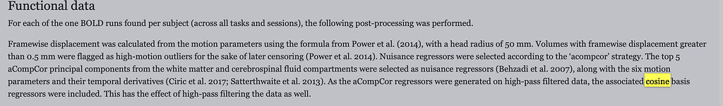 Xcp-d using acompcor as nuisance regressor should we still set high pass filter? - Software ...