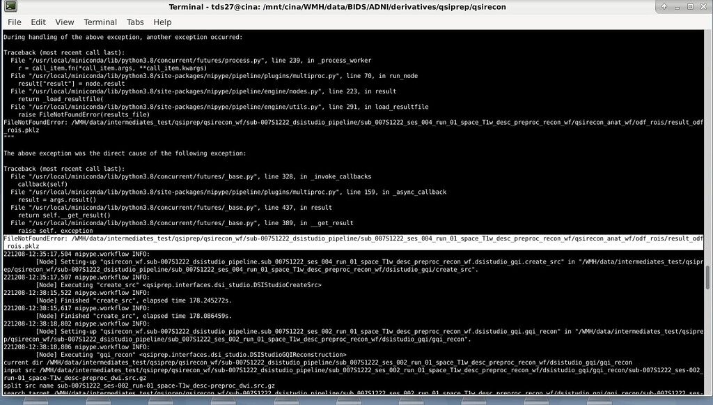 QSIprep Reconstruction - want to make sure output files are correctly reconstructed - Software ...
