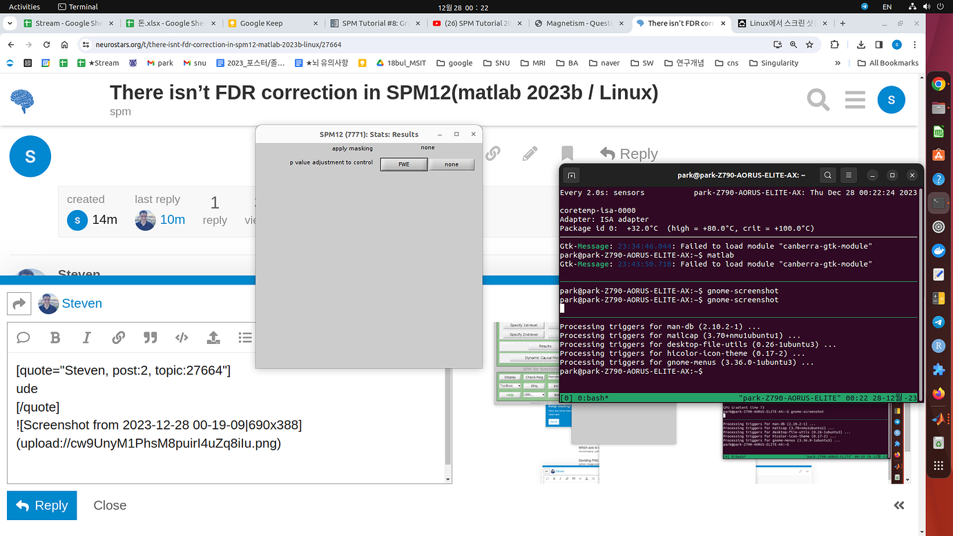 There isn't FDR correction in SPM12(matlab 2023b / Linux) - spm - Neurostars
