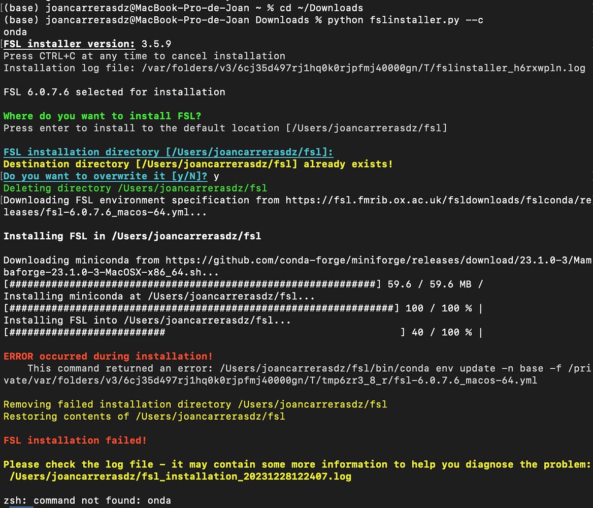 Problems installing FSL - Software Support - Neurostars