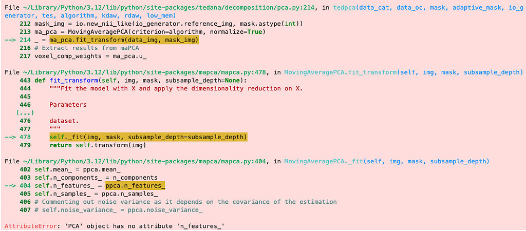 Tedana computing PCA with aic - tedana - Neurostars