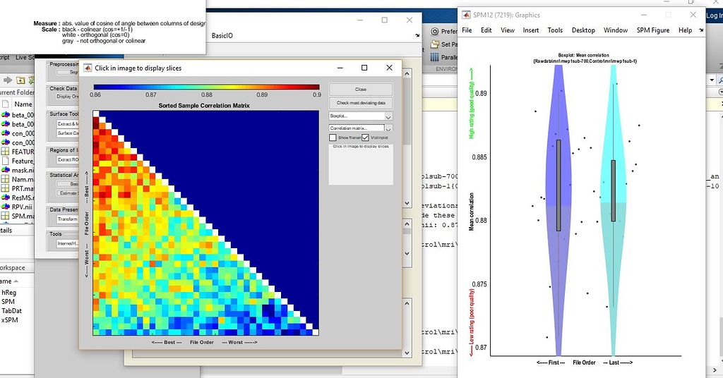 Interpretation of CAT12 design orthogonality and homogeneity graph ...