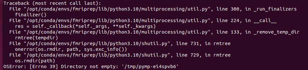 An error occurred while running fmriprep - Software Support - Neurostars