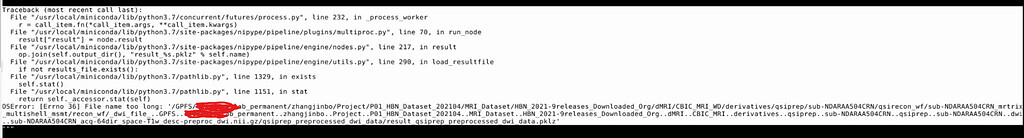 OSError File name too long when run recon - qsiprep - Neurostars