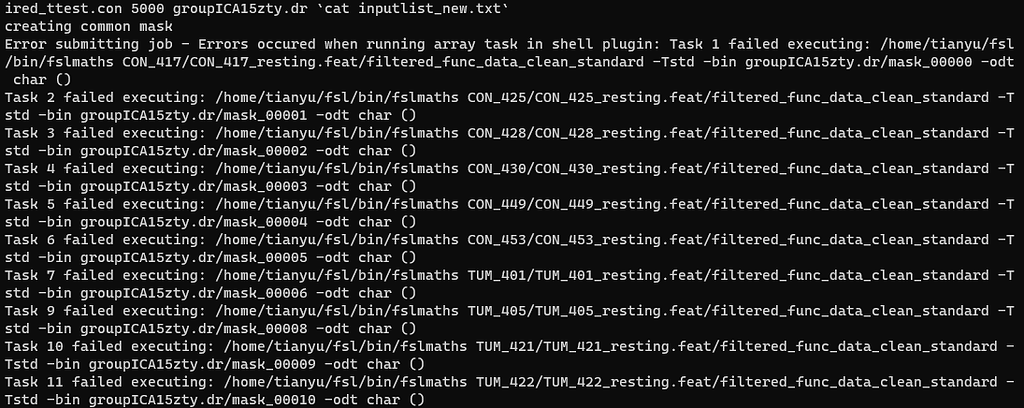 Fsl dual_regression error - Software Support - Neurostars