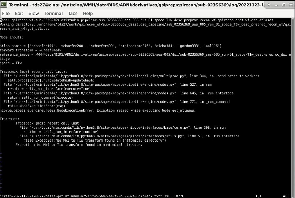 No MNI to T1w transform - QSIrecon - qsiprep - Neurostars