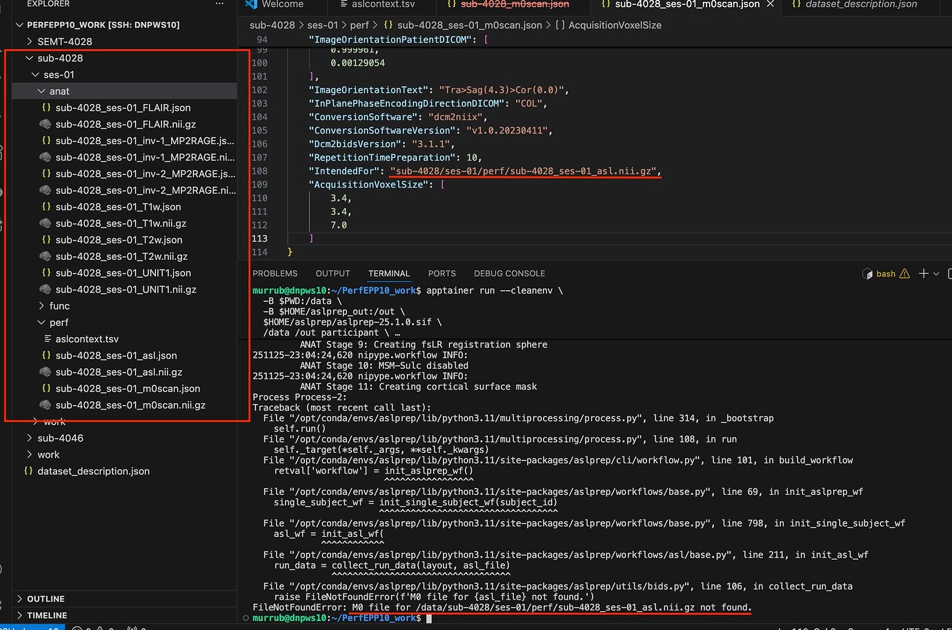 M0 file not found for ASLPrep - Software Support - Neurostars