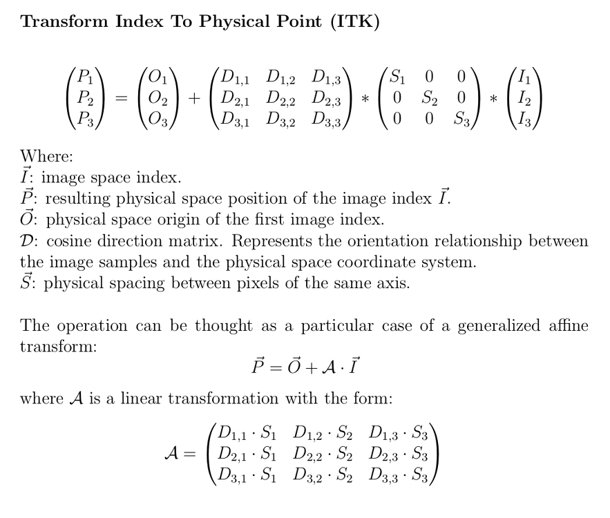 Compute Affine Matrix Using Direction Spacing And Origin Mri Compute Affine Matrix Using Direction Spacing And Origin Mri